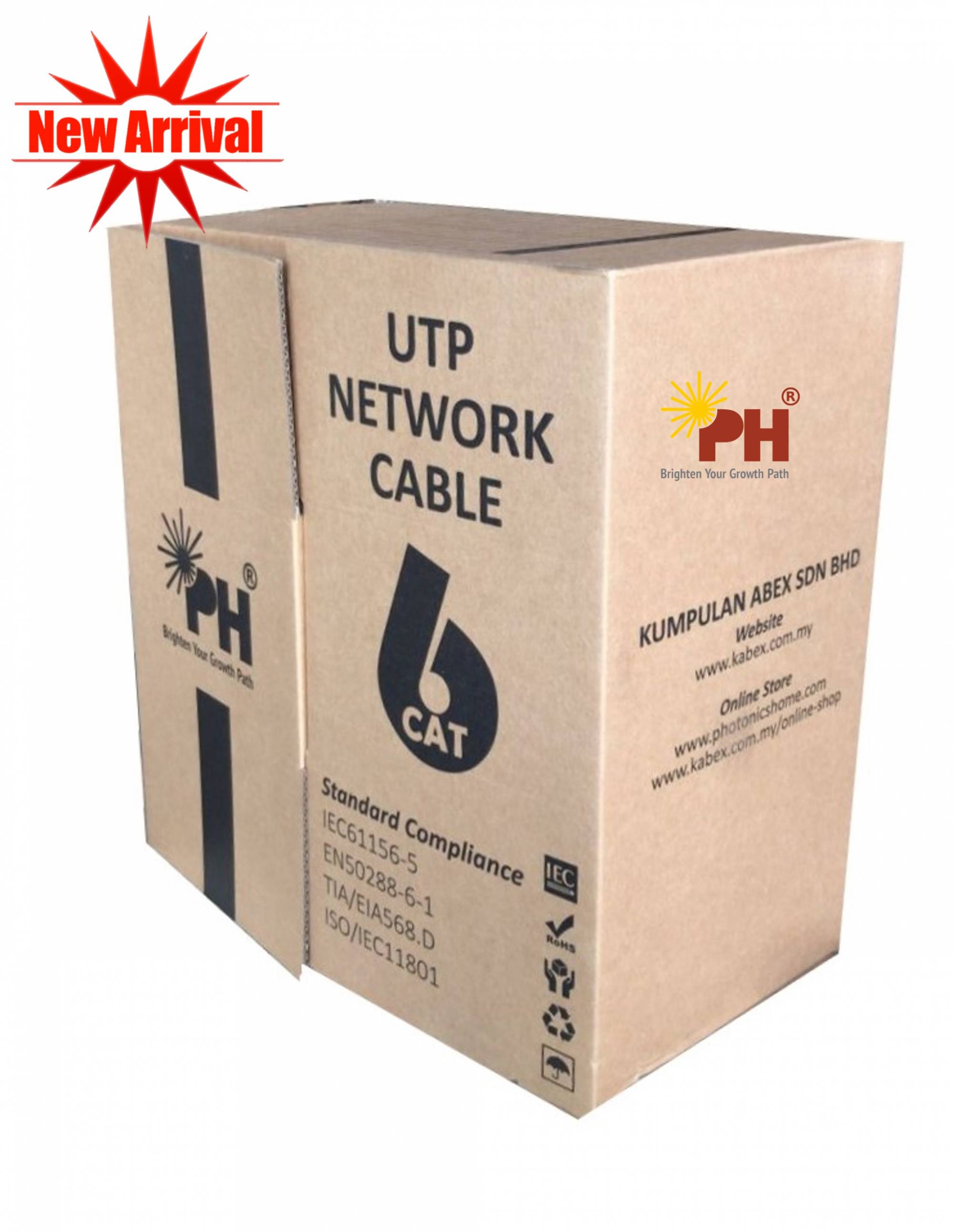 Category 6 UTP, 24AWG 0.50 LSZH, Blue, Star filled design, 305m/box